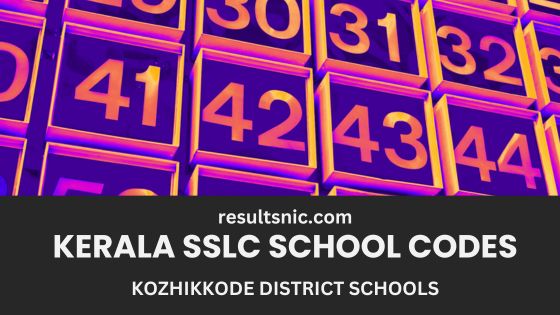Kerala SSLC School Codes Kozhikkode District - resultsnic.com